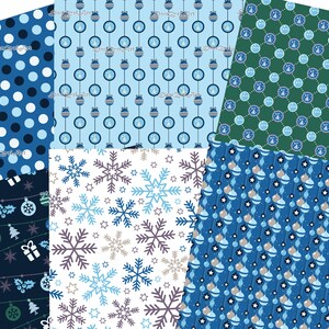 60 Christmas Digital Paper, Christmas Scrapbook Paper, Holiday Digital ...