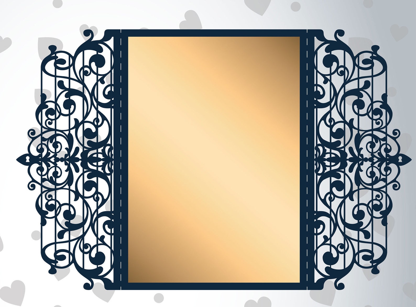 Gate-fold 5x7'' Iron Door Laser Cut Template - Etsy