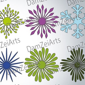 10 Paper Flower Center Templates SVG, PDF, PNG / Digital Download (3 ...