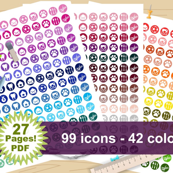 Daily Task Stickers - Etsy