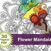 Flower Mandala Coloring Book 30 Pages Printable Pdf Blank - Etsy