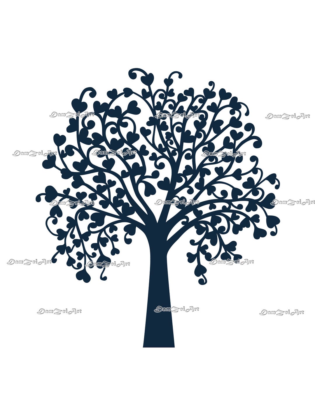 Tree Wedding Laser Cut Cricut Studio3 (ai, Svg, Pdf, Png) Vector File ...