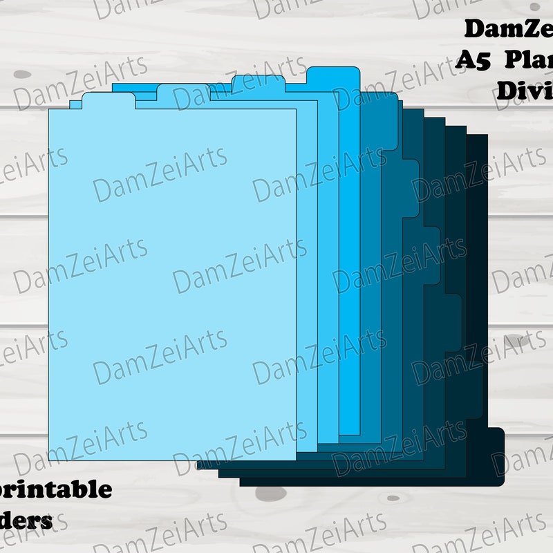 A5 Agenda Divider Set - Etsy