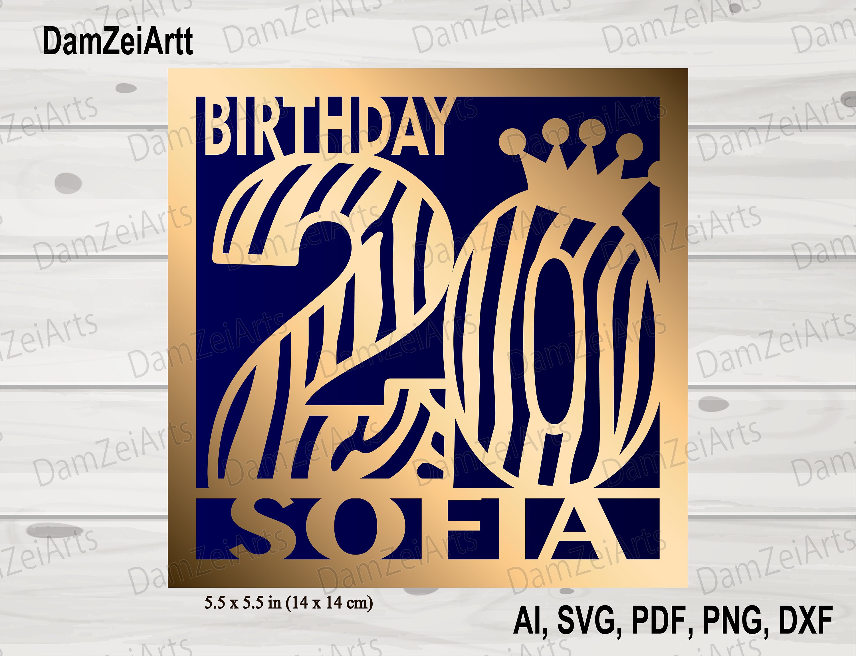 Personalized 20st Birthday Card Svg Personalized Birthday - Etsy Canada