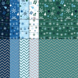 60 Christmas Digital Paper, Christmas Scrapbook Paper, Holiday Digital ...