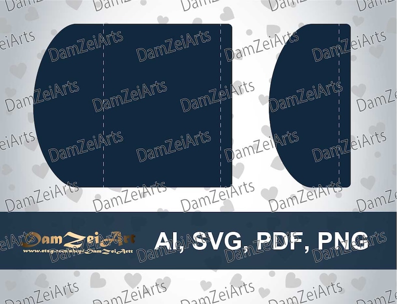 Tri Fold Pocket Envelope Template 5x7'' DIY Classic - Etsy