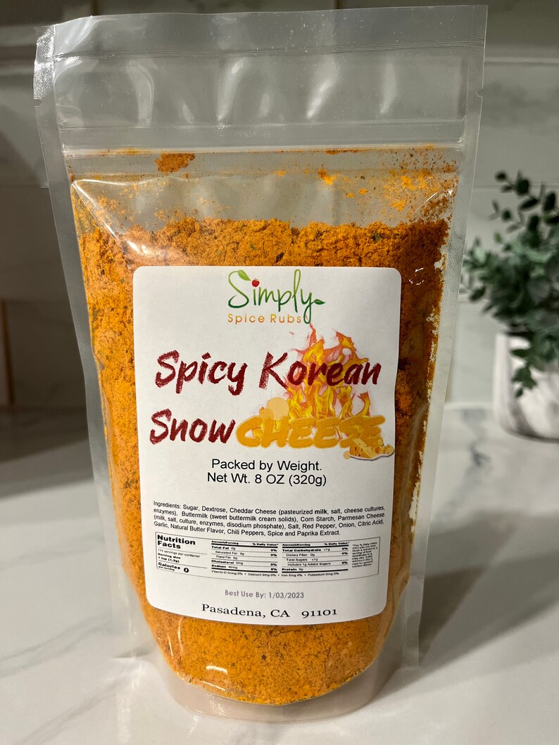 SPICY Korean Snow Cheese Powder | Etsy