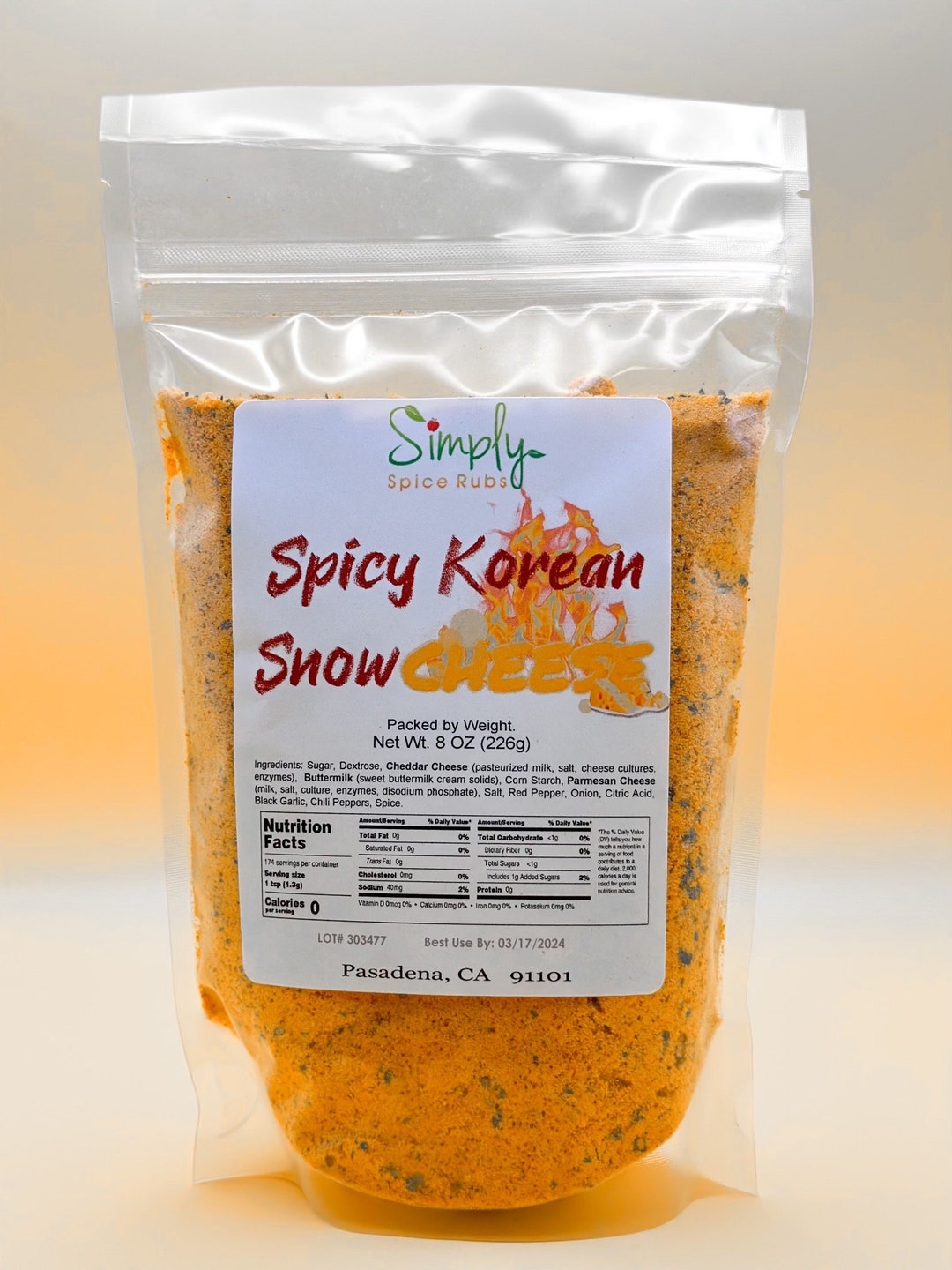 SPICY Korean Snow Cheese Powder - Etsy