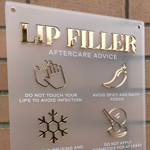 3D Lip Filler Aesthetics Aftercare Advice Sign/salon - Etsy