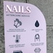 Nails Aftercare Acrylic Sign Beauty Sign Business Sign Spa Sign Salon ...