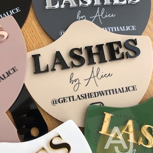Lash Artist Social Media Face Prop | Personalised | Aesthetics Sign ...