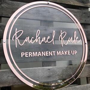 Personalised 3D Roundacrylic Perspex Wall Sign | Business Sign | Salon ...