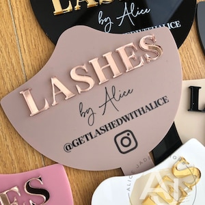 Lash Artist Social Media Face Prop | Personalised | Aesthetics Sign ...