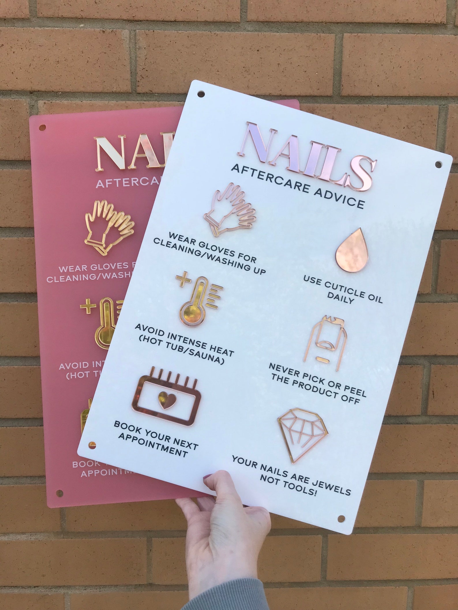 Nail Aftercare Advice Acrylic A3 3D Perspex Wall Sign Beauty - Etsy