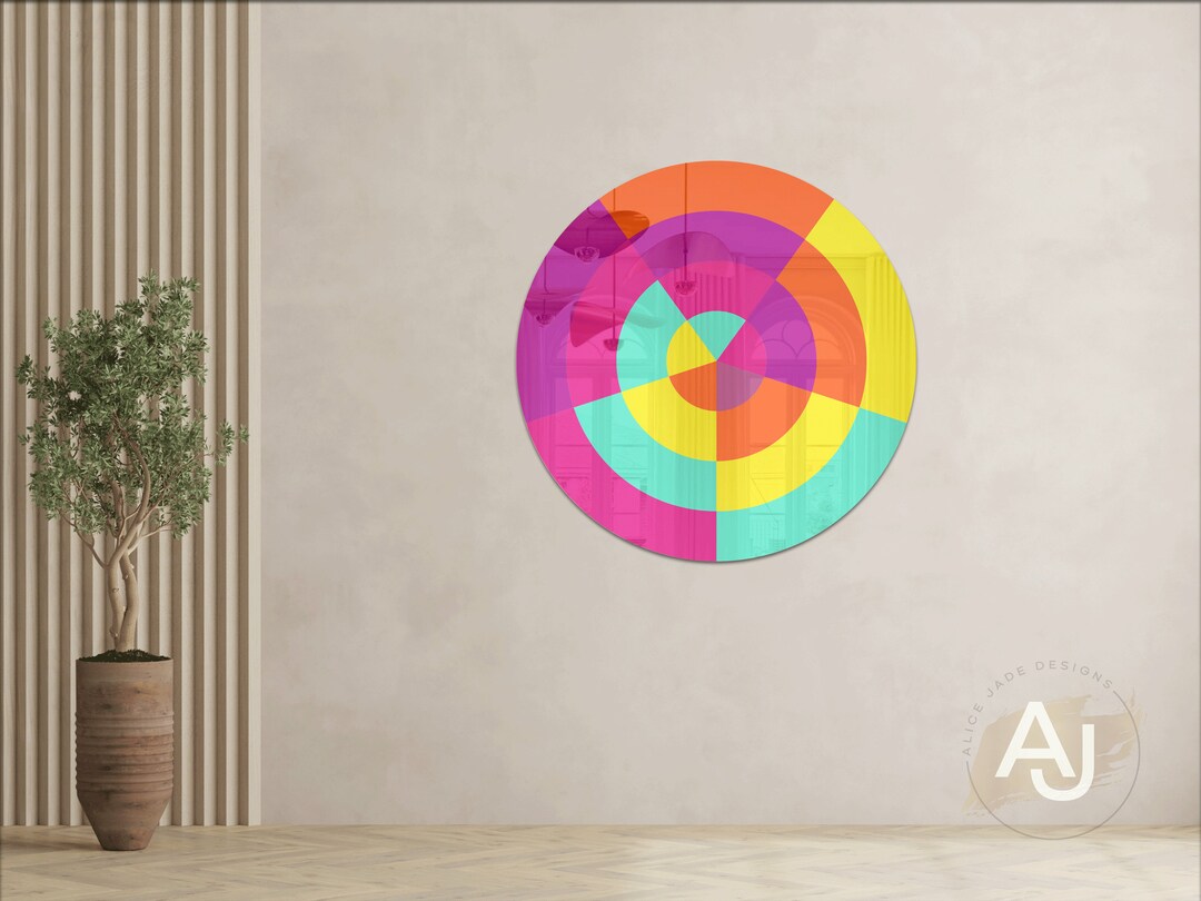 Geometric Circle Wall Art | Mirrored Wall Art | Wall Decor | Wall Art ...