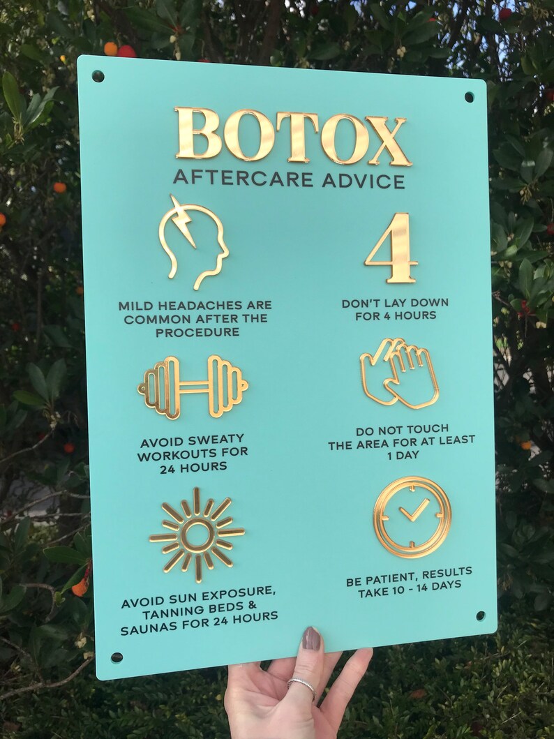 Botox Aftercare Advice Acrylic A3 Wall Sign Beauty Sign - Etsy
