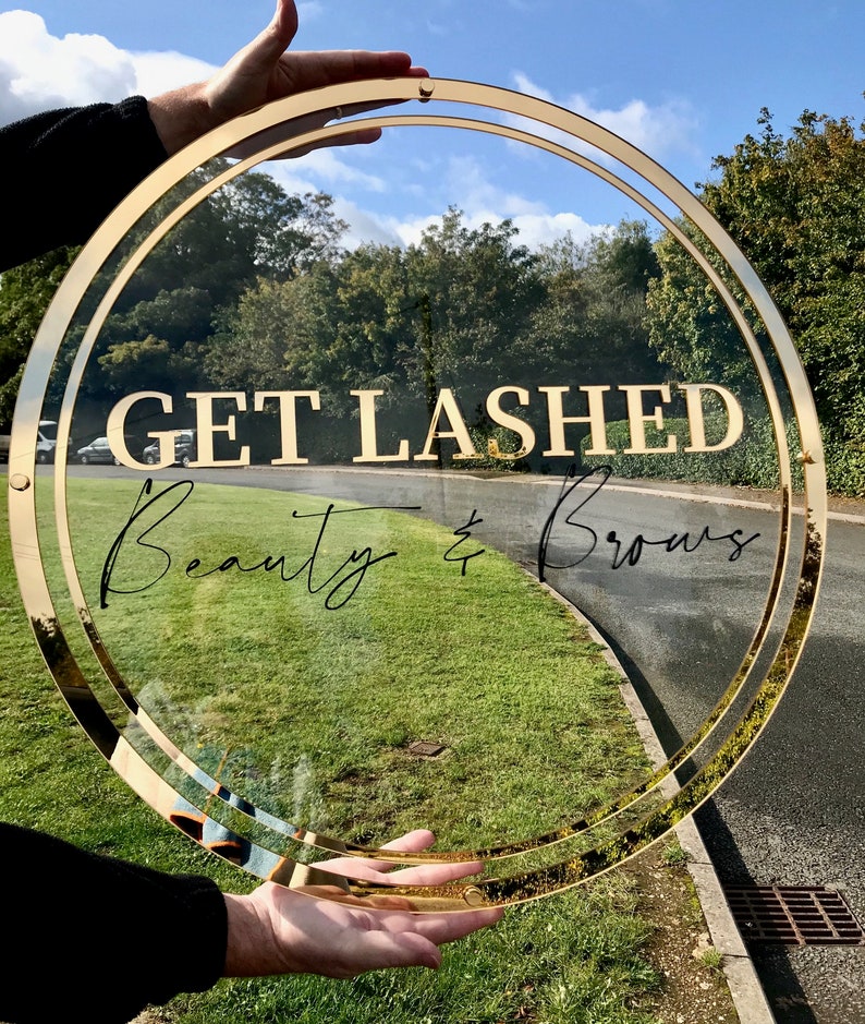 Personalised 3D Roundacrylic Perspex Wall Sign Business Sign | Etsy UK