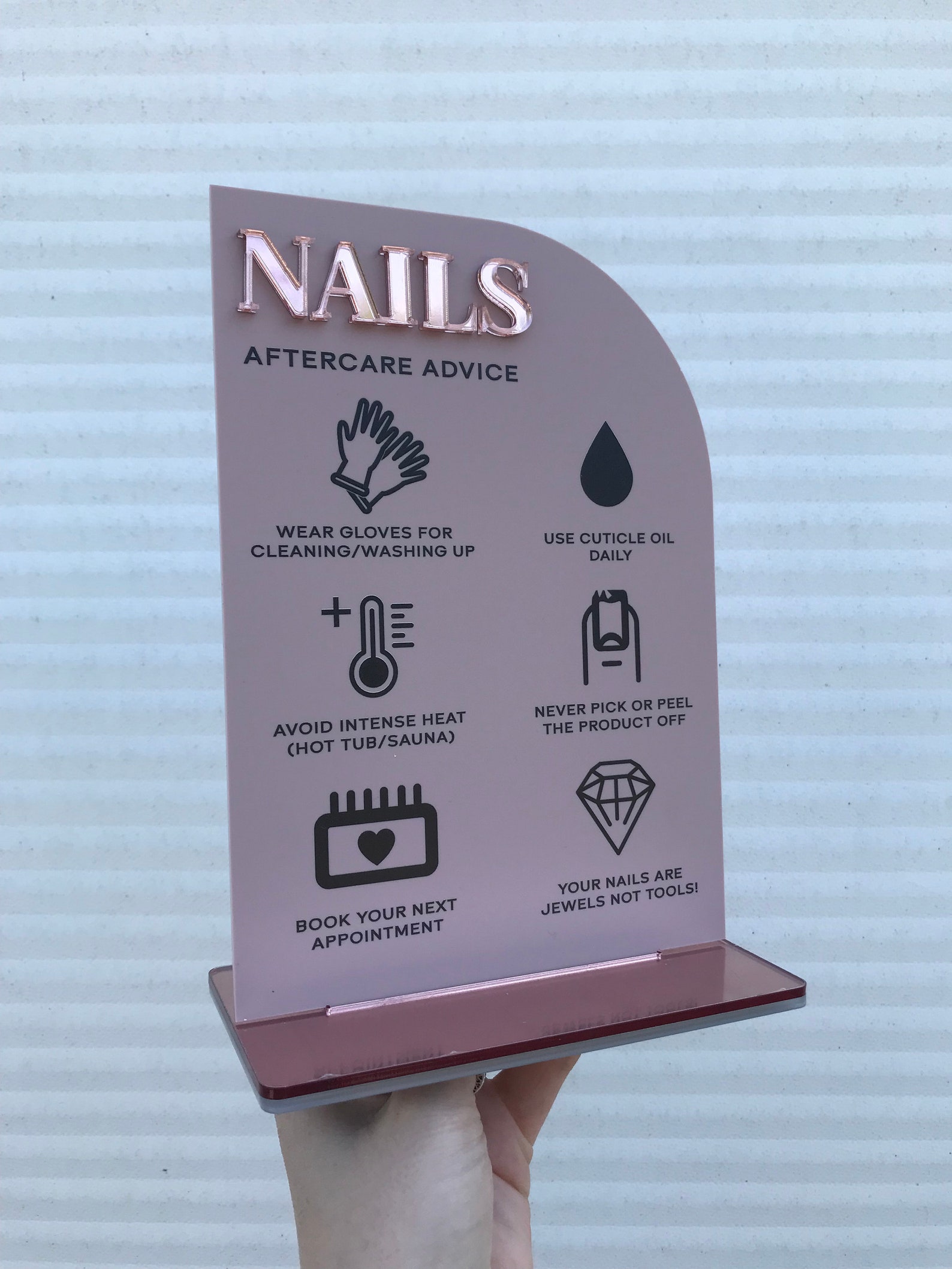 Nails Aftercare Acrylic Sign Beauty Sign Business Sign - Etsy