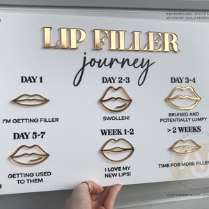 Lip Filler Injections Journey Acrylic A3 Wall Sign | Beauty Sign ...