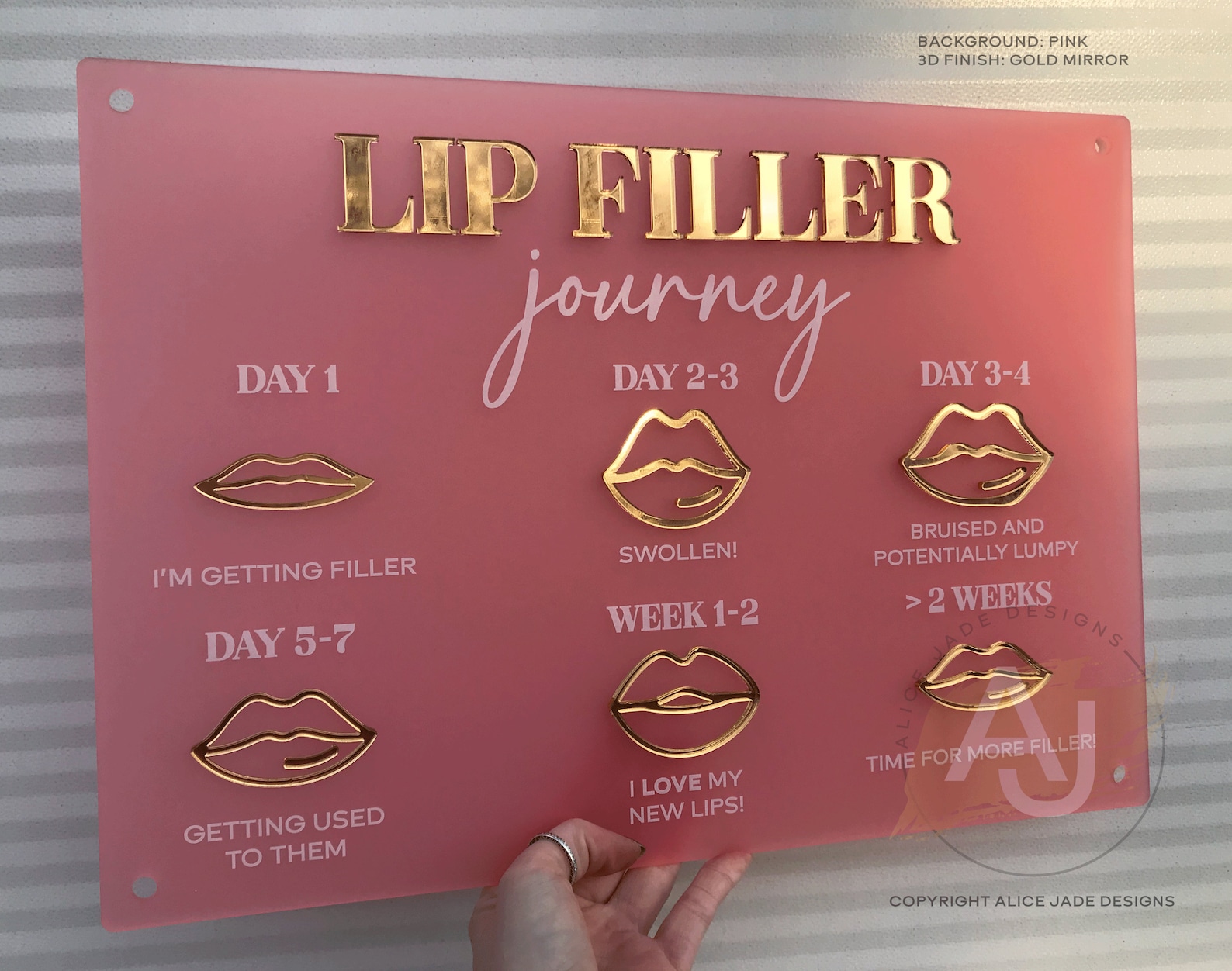 Lip Filler Injections Journey Acrylic Sign | Salon Decor - Etsy Canada