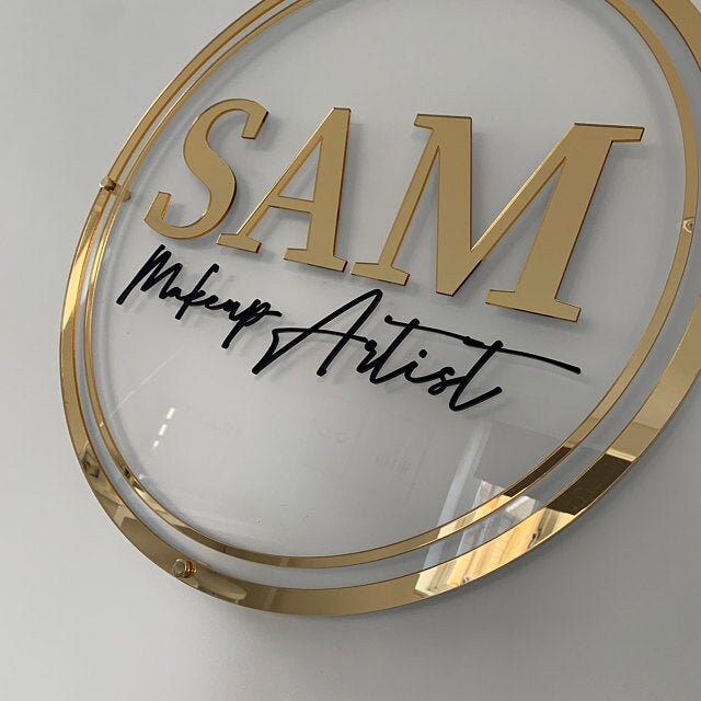 Personalised 3D Roundacrylic Perspex Wall Sign Business Sign - Etsy UK