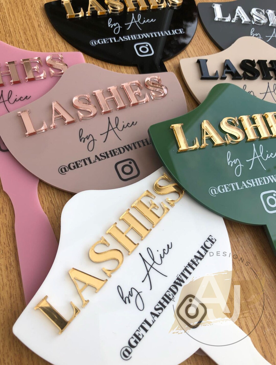 Lash Artist Social Media Face Prop | Personalised | Aesthetics Sign ...