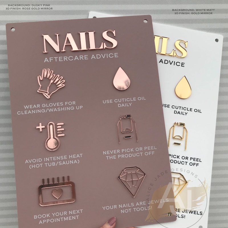 Nails Aftercare Signs - Etsy
