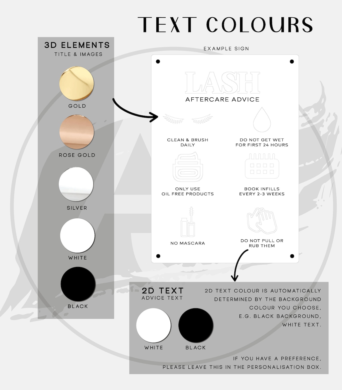 Tattoo Aftercare Advice Acrylic A3 Wall Sign | Studio Sign | Business ...