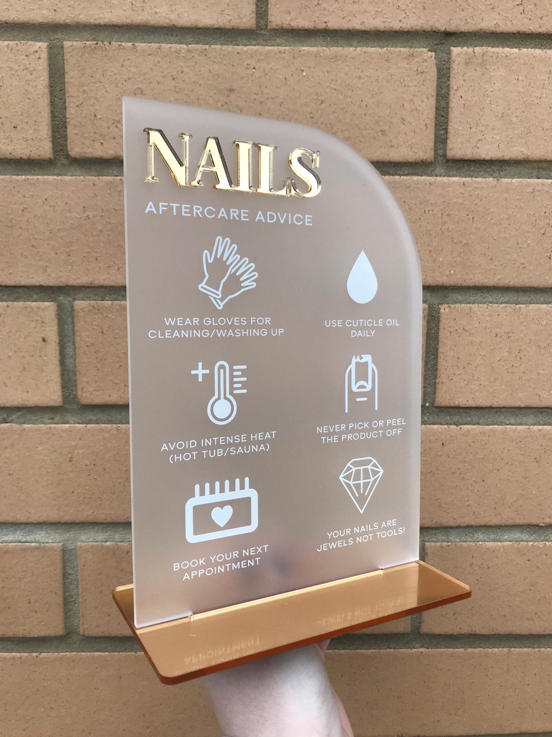 Nails Aftercare Acrylic Sign Beauty Sign Business Sign - Etsy