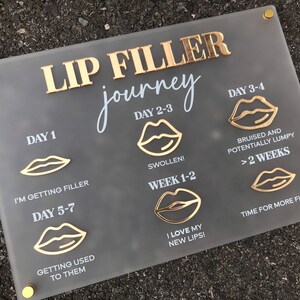 Lip Filler Injections Journey Acrylic A3 Wall Sign Beauty - Etsy UK