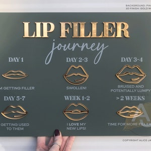 Lip Filler Injections Journey Acrylic A3 Wall Sign | Beauty Sign ...
