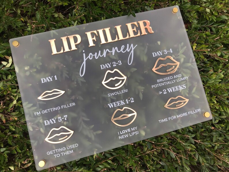Lip Filler Injections Journey Acrylic A3 Wall Sign Beauty - Etsy