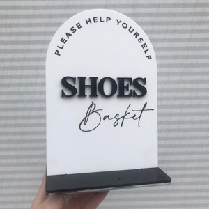 Shoes Basket Acrylic Display Wall Custom Sign | Wedding Sign | Party ...