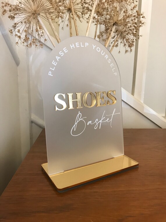 Shoes Basket Acrylic Display Wall Custom Sign Wedding Sign - Etsy