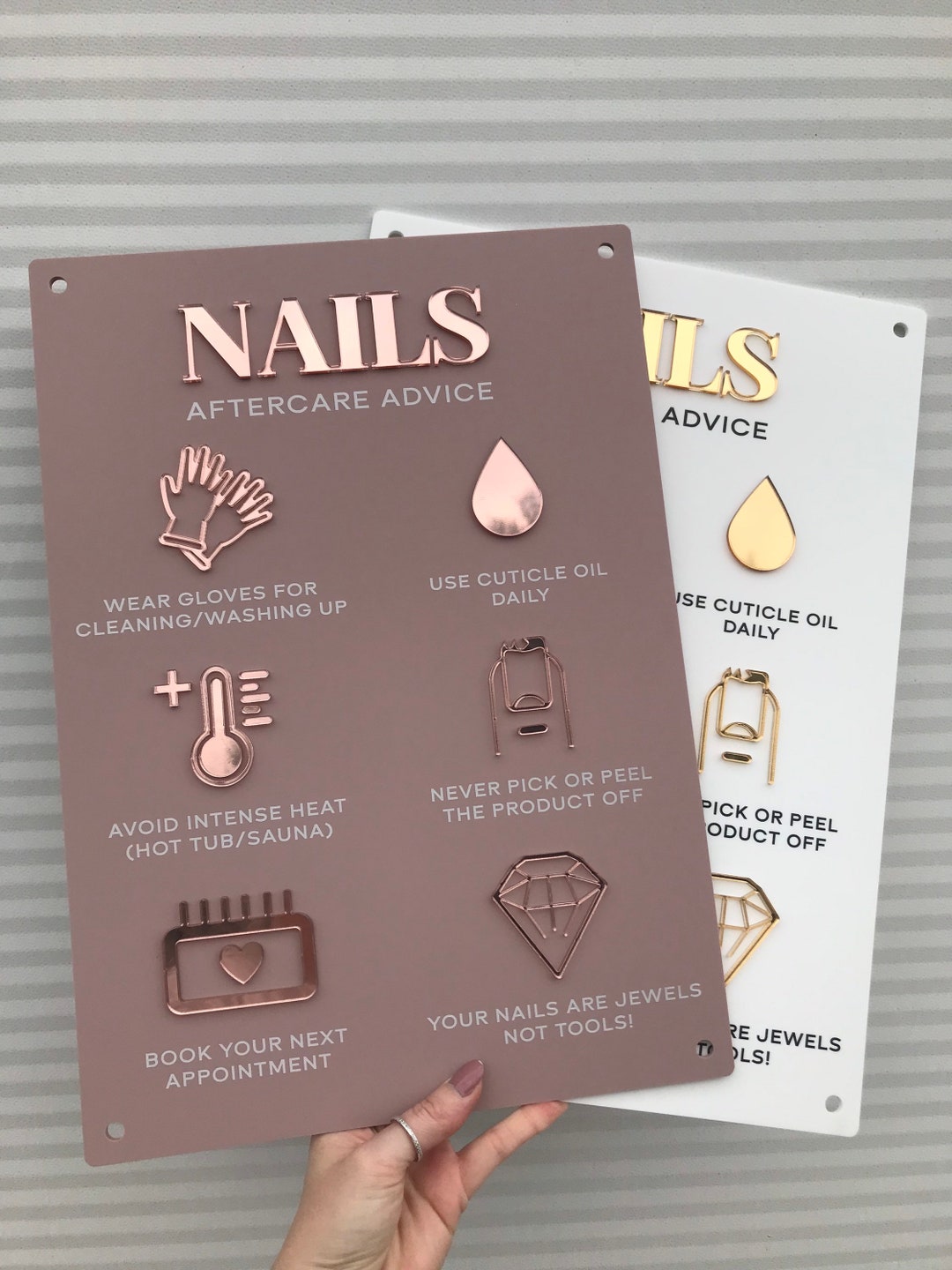 Nail Aftercare Advice Acrylic A3 3D Perspex Wall Sign Beauty - Etsy