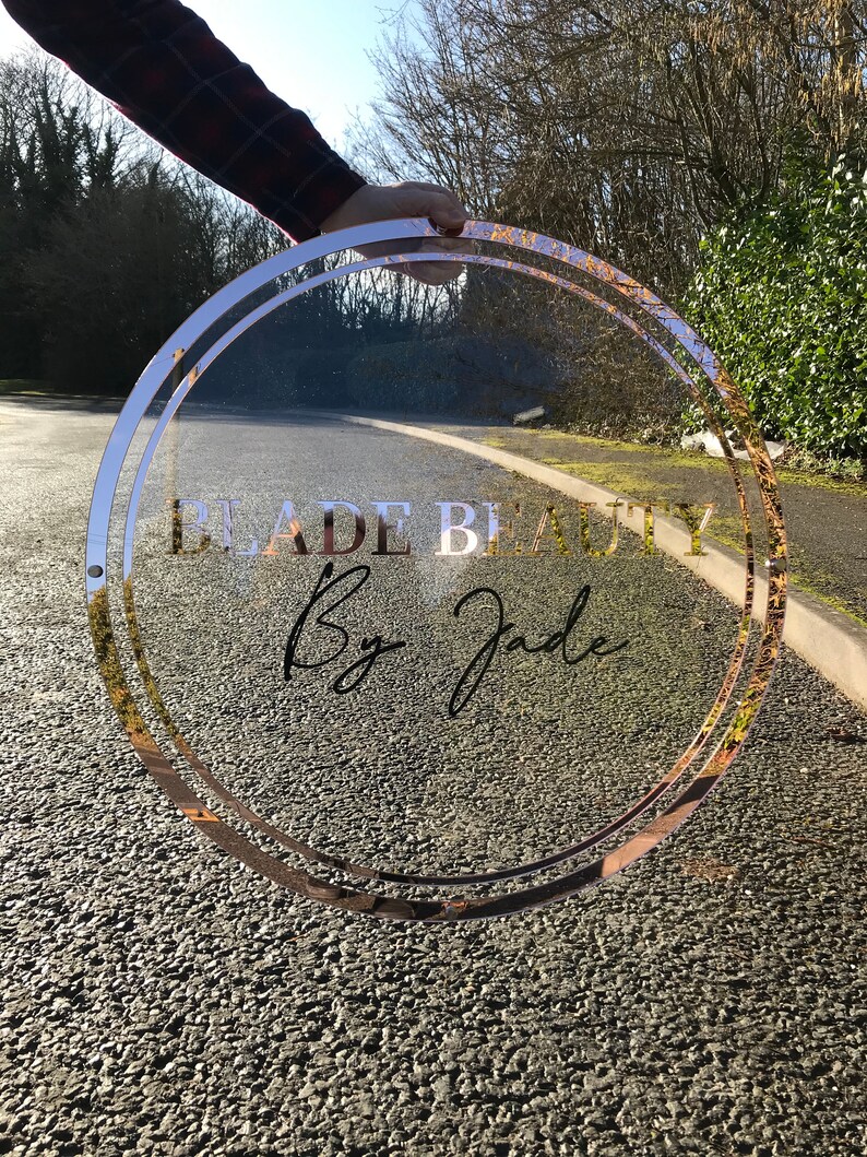 Personalised 3D Roundacrylic Perspex Wall Sign Business Sign - Etsy UK