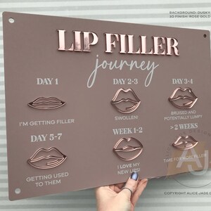 Lip Filler Injections Journey Acrylic A3 Wall Sign | Beauty Sign ...