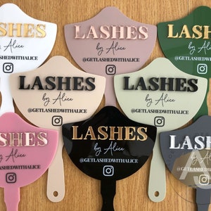 Lash Artist Social Media Face Prop | Personalised | Aesthetics Sign ...