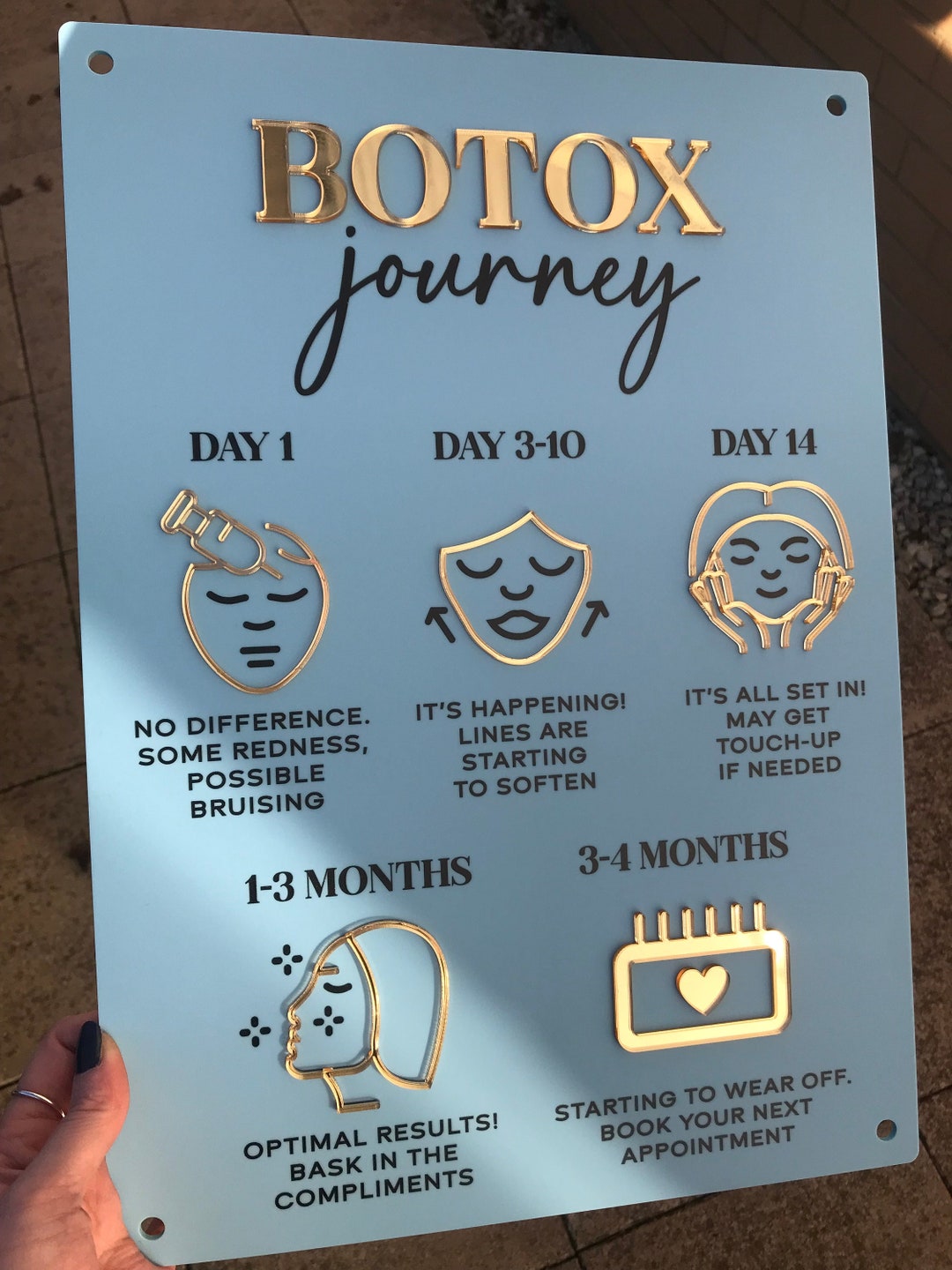 Botox Results Journey Advice Acrylic A3 Wall Sign | Beauty Sign ...
