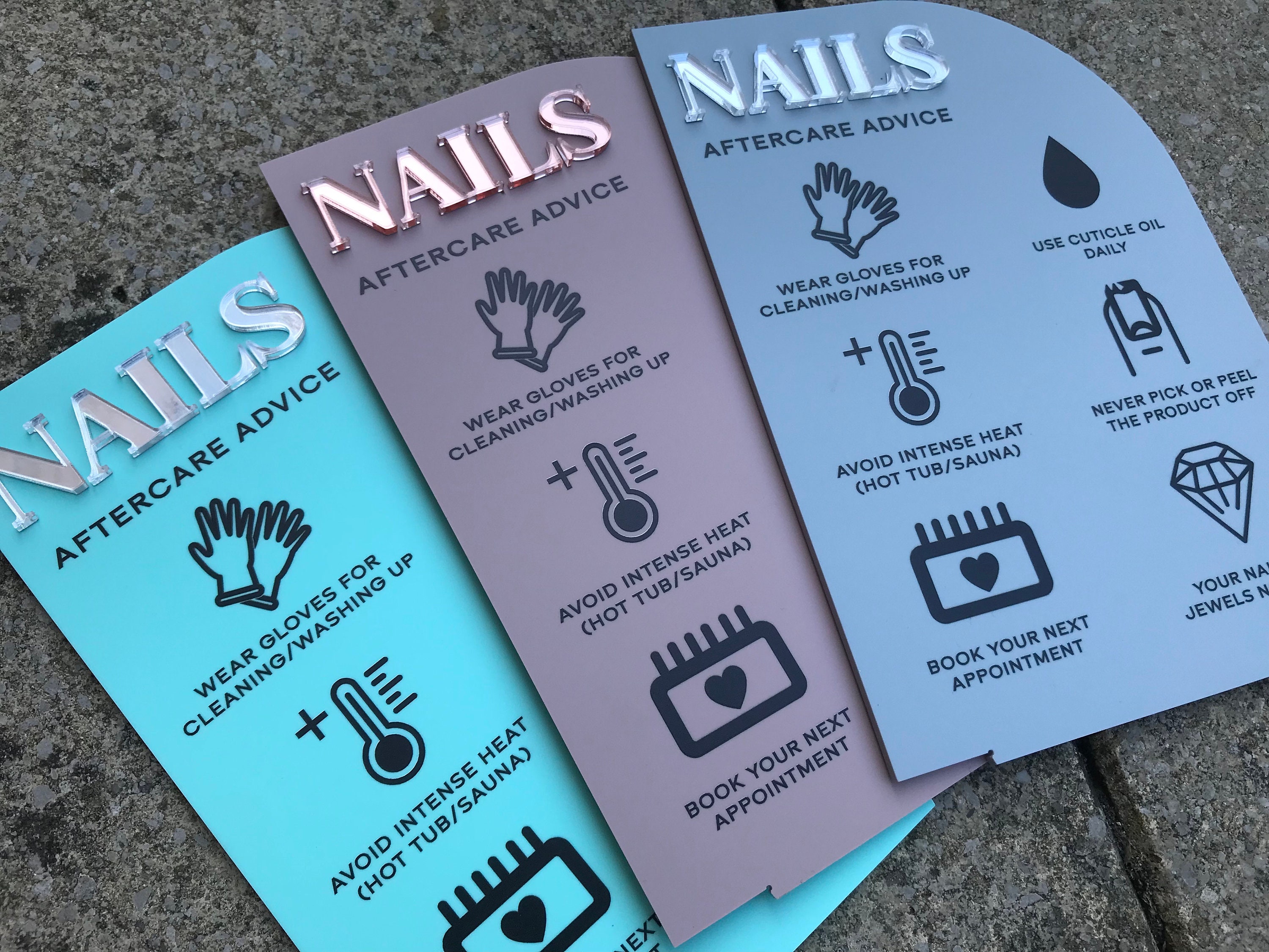 Nails Aftercare Acrylic Sign Beauty Sign Business Sign - Etsy