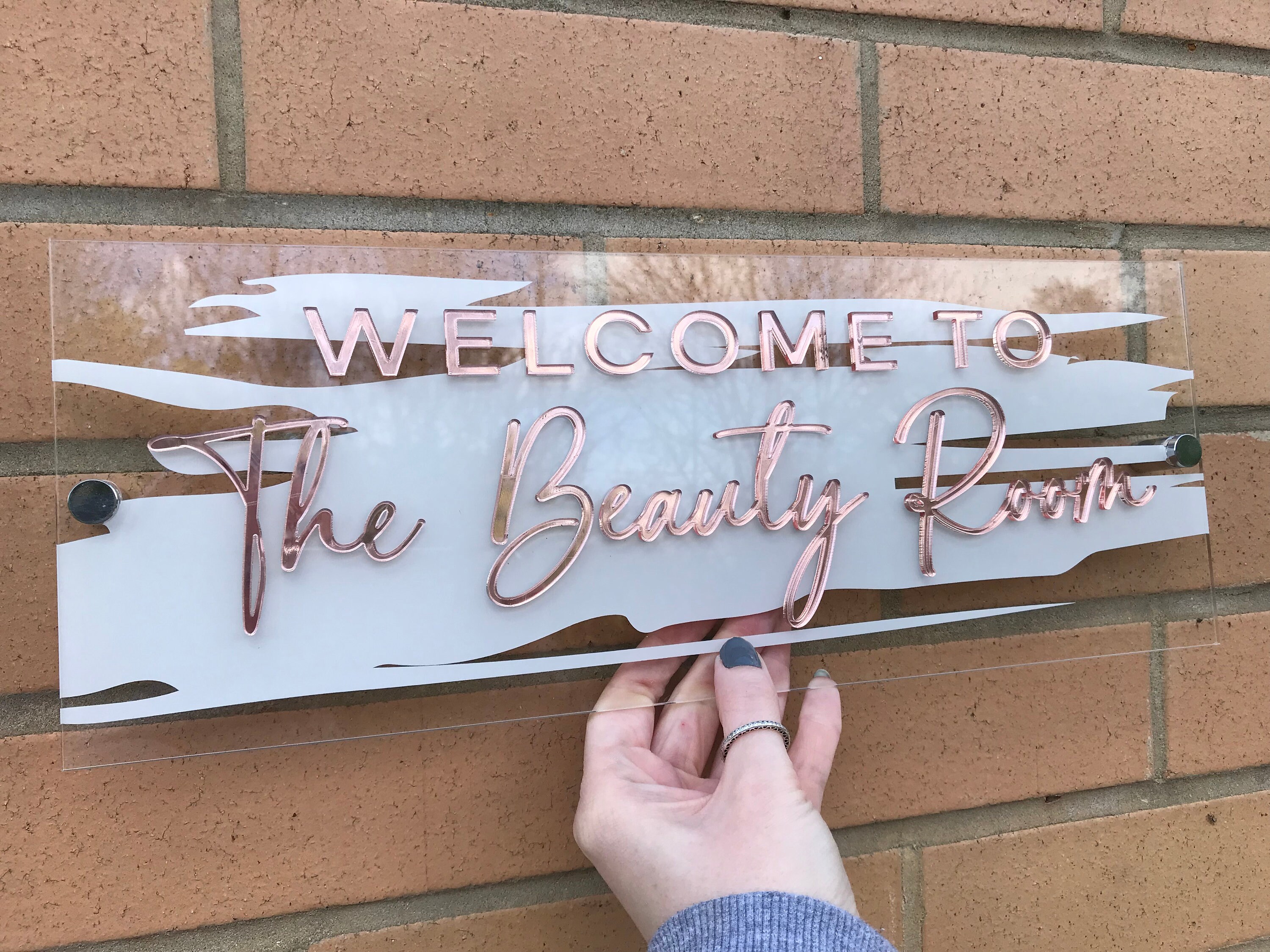 Acrylic 3D Paint Wash Personalised Welcome Sign Salon Sign | Etsy UK