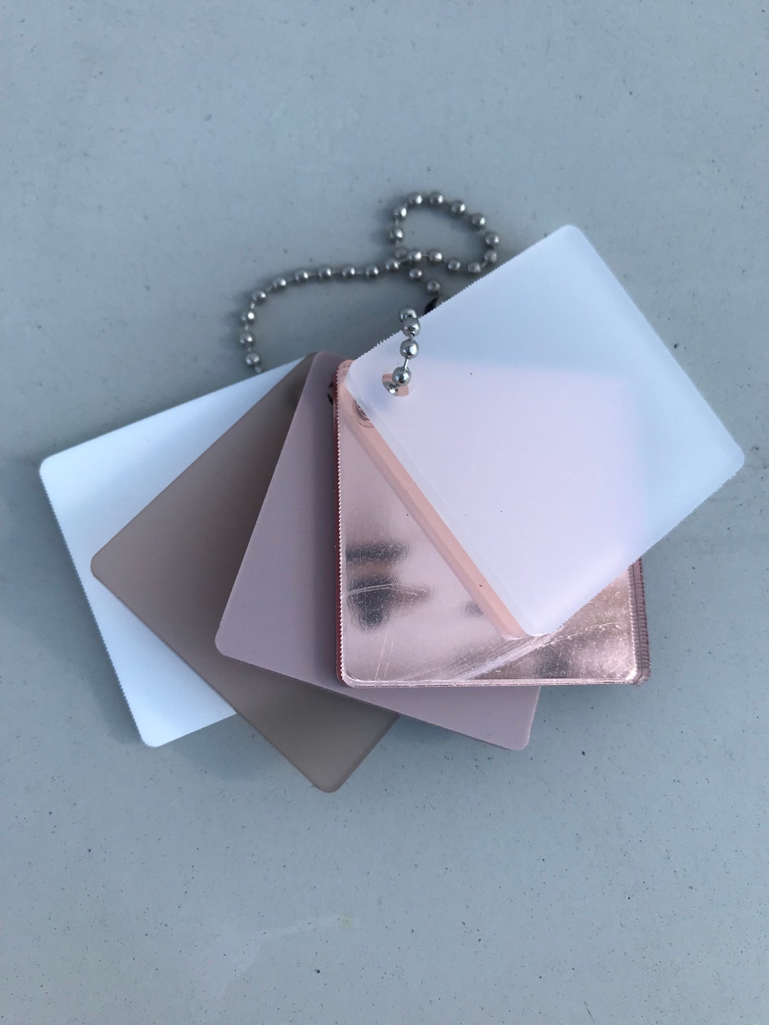 Acrylic Colour Swatch Material Samples - 5x Materials per Swatch - Etsy