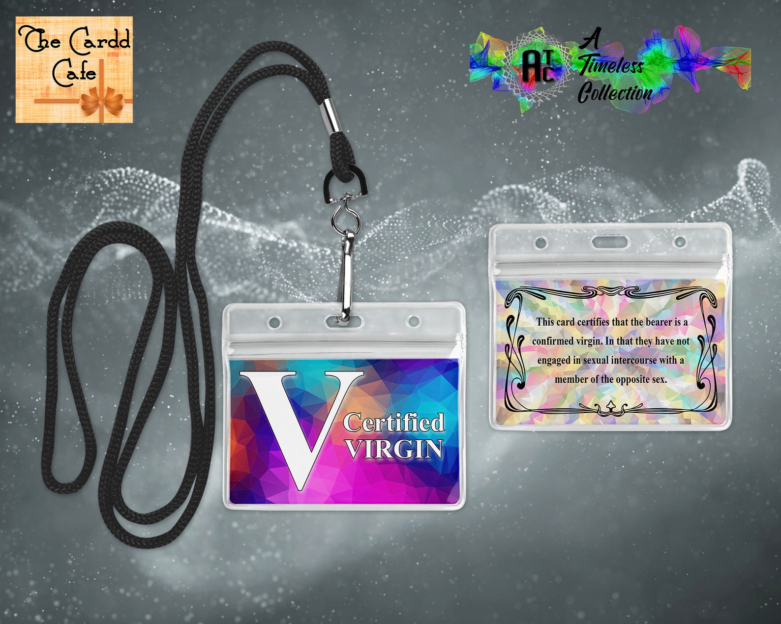 Certified Virgin ID Card V Card Virgin Card Gag Gift - Etsy Canada