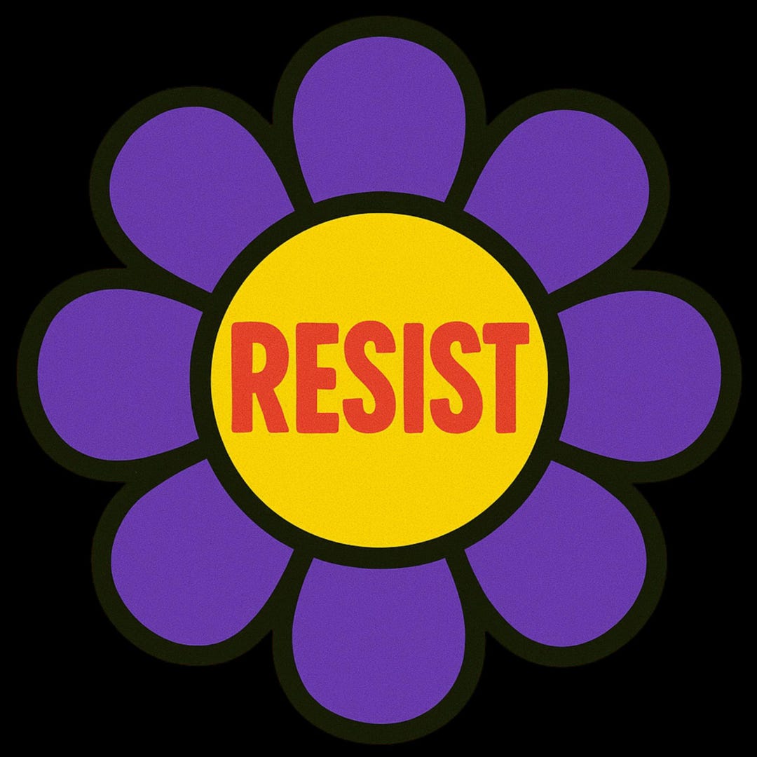 RESIST FLOWER™ STICKER – Protest Art Vinyl Decal - Etsy