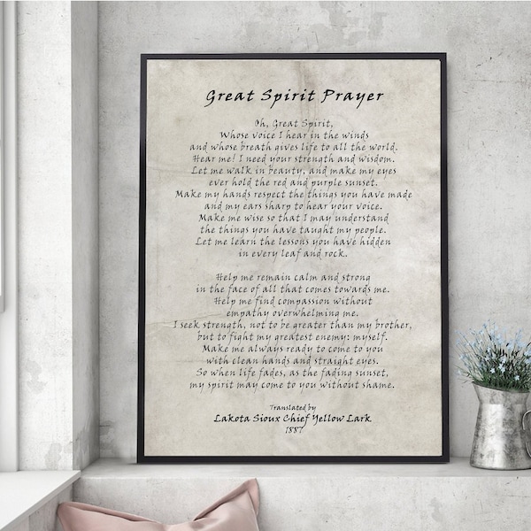 Lakota Prayer - Etsy
