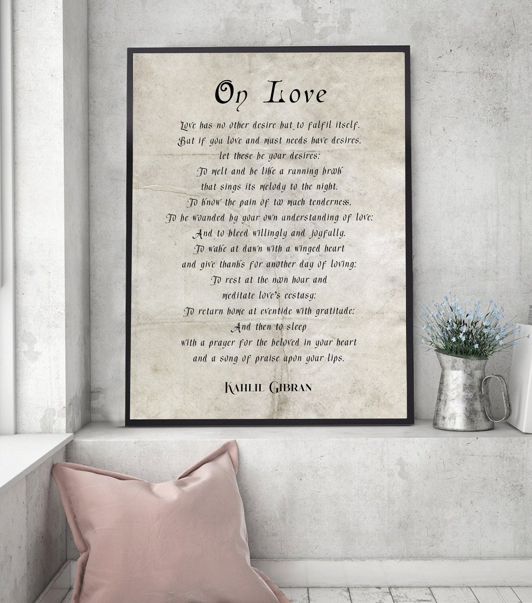 Kahlil Gibran Poem on Love, the Prophet, Literary Print, Inspirational ...