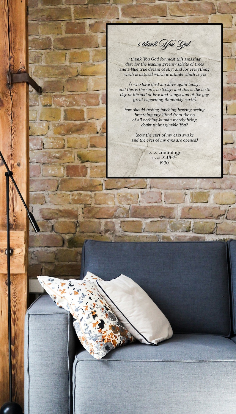 I Thank You God, E. E. Cummings Poem, E. E. Cummings, Inspirational ...