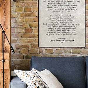 Great Spirit Prayer Print, Chief Yellow Lark, Wall Art, Book Page Print ...