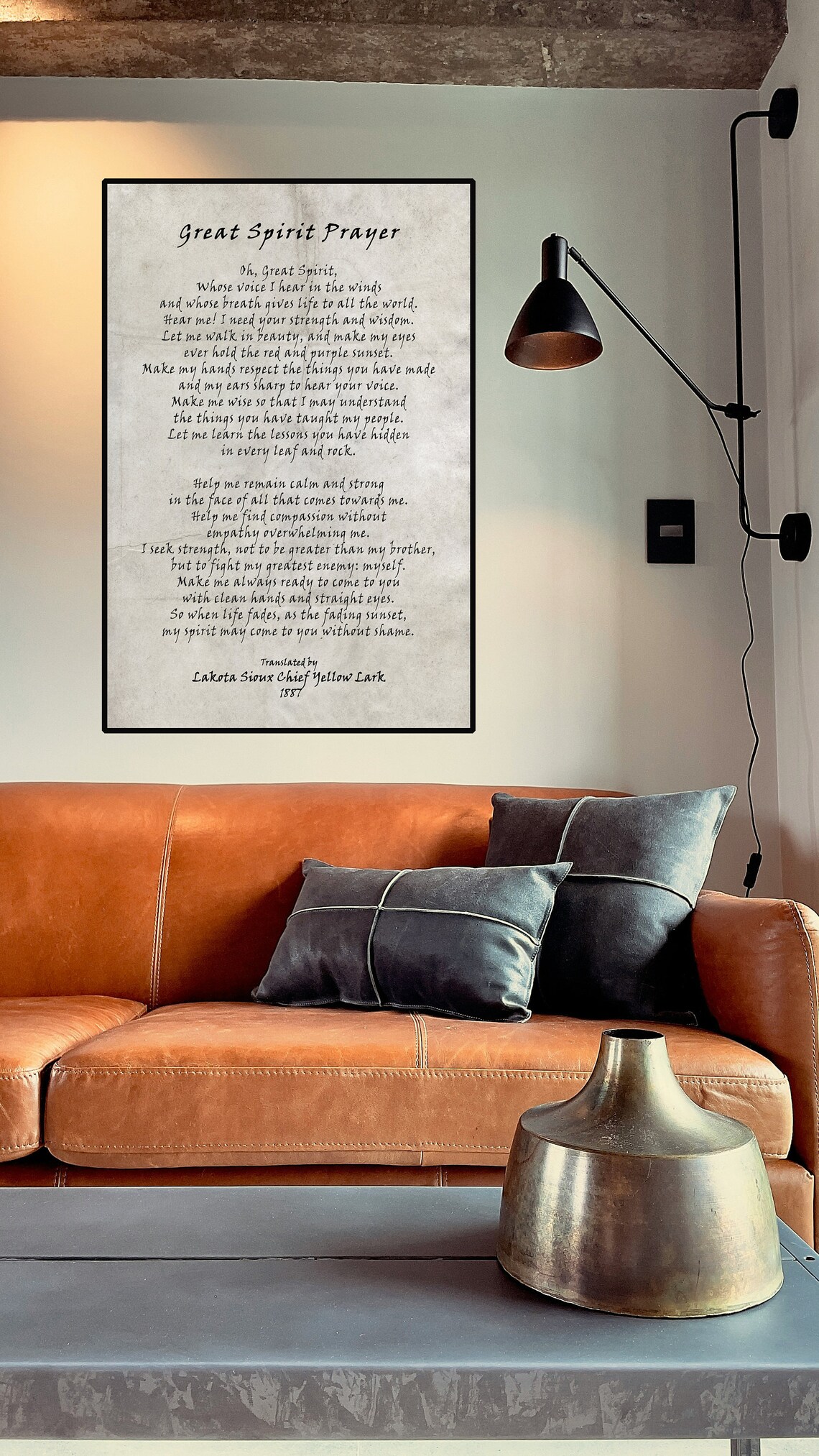 Great Spirit Prayer Print, Chief Yellow Lark, Wall Art, Book Page Print ...