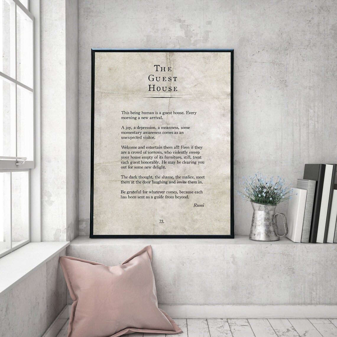 The Guest House Poem Rumi Print Wall Art Book Page Print | Etsy